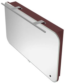 Kingsbath Velluto Claret 100 zrcadlová skříňka do koupelny s LED osvětlením