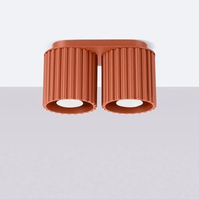 Kovové bodové svítidlo v terakotové barvě 10x21 cm Zora – Sollux