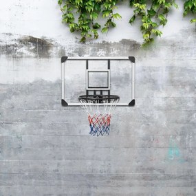 Basketbalový koš s průhlednou deskou 90x60x2,5 cm polykarbonát - Default Title