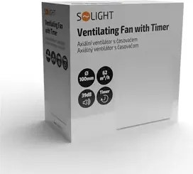 Solight AV06T axiální ventilátor do koupelny s časovačem / 100mm / 13W