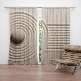 Sablio Závěs Otisk v písku: 1ks 180x220 cm - sešitý ze 2 kusů