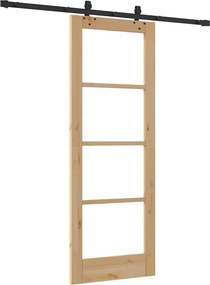 Posuvné dveře ORKDAL 73,5 x 198,5 cm Přirozená a černá 3332155
