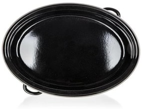 Banquet 2dílný oválný smaltovaný pekáč CULINARIA Black, 38 cm