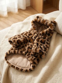 Sinsay - Obleček pro psa s kapucí v leopardím vzoru - hnědá