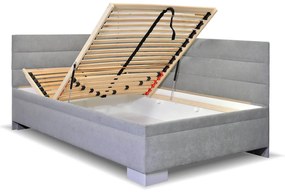Rohová čalouněná postel Niobe, s úložným prostorem, 90x210 cm