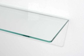 Skleněná polička do koupelny - 50 x 12 cm sklo bez úchytů - Cover Glass