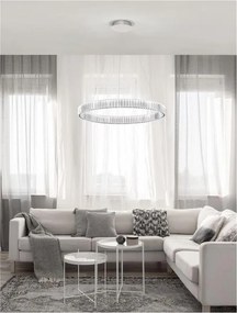 NV 9333067 Závěsné svítidlo AURELIA chromovaný kov a křišťál LED 47W 230V 3500K IP20 stmívatelné - NOVA LUCE