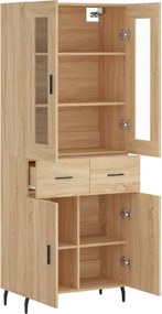 Skříň highboard dub sonoma 69,5 x 34 x 180 cm kompozitní dřevo 3198548