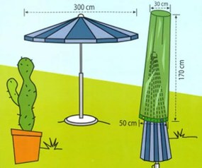 GARTHEN obal na slunečník s průměrem 300 cm zelená