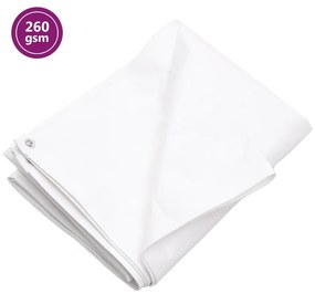 Plachta 260 g/m² 6 x 12 m bílá HDPE 151605