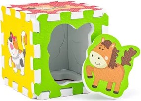 PLASTICA Pěnové puzzle Zvířátka / 6 ks / 40,5 x 27 cm