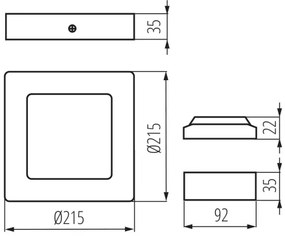 LED svítidlo Kanlux KANTI V2LED 18W-NW-W neutrální bílá 4000K 28951