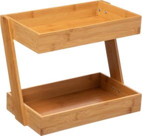 Kuchyňský organizér z bambusu, 2 police
