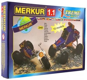 Stavebnice MERKUR 1.1 10 modelů 240ks v krabici 36x26,5x5,5cm