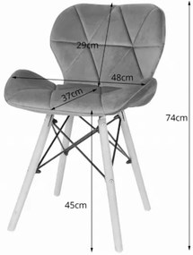 Jídelní židle SKY žlutá - skandinávský styl