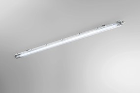 FAN LED-ATLANTIC-1XT8-150 Vodotěsné stropní svítidlo Atlantic Silver LED 1xT8 (zářivka v ceně), IP65, délka 150 cm - FANEUROPE