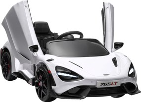 Elektromobil AIYAPLAY pro děti 12V McLaren 765LT s dálkovým ovládáním 2.4G, MP3 hudbou, elektrické vozidlo s klaksonem, světly, křídovými dveřmi, jemn