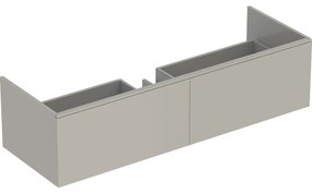 Geberit Xeno 2 - Skříňka pod umyvadlo Varicor 1400 mm s LED svítidlem, 2 zásuvky, šedobéžová 500.348.00.1