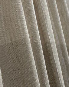 Závěs na řasící pásce wave barva béžová látka poloprůhledná, pletený vzor, vzorované