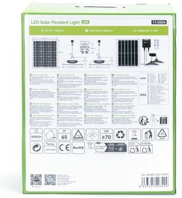 Aigostar - LED Solární lustr 2xLED/70W/12V 12000 mAh 6500K pr. 23,5 cm