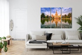 Vícedílný obraz Pohled Na Budovu Moskevské Státní Univerzity Nedostatek Nedostatek Přírodní plátno 150x100