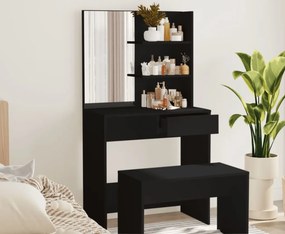 vidaXL Toaletní stolek se zrcadlem 74,5 x 40 x 141 cm [802807] Barva: dub sonoma