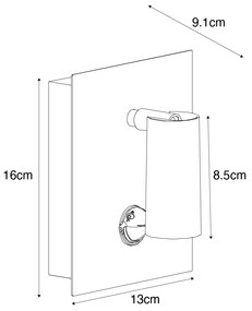 Venkovní nástěnné svítidlo černé vč. LED IP54 s detektorem pohybu - Simon