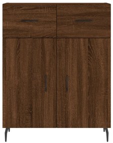 Skříň highboard hnědý dub 69,5 x 34 x 180 cm kompozitní dřevo