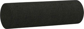 2místná pohovka s polštáři černá 120 cm textil 3200817