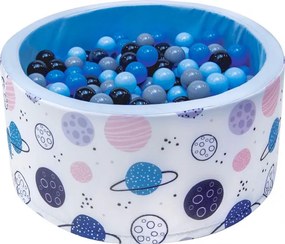 Suchý bazén s míčky modrý planety