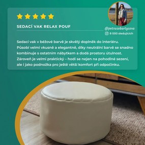 Praktik home Sedací vak RELAX POUF beige - 25 x 45 cm cm