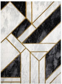 Dywany Łuszczów Kusový koberec Emerald 1015 black and gold - 160x220 cm