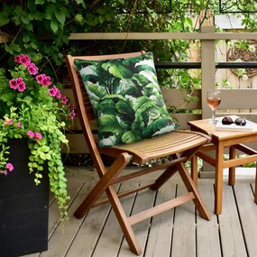 Dekorační povlak na polštář 45x45 Garden 6 zelených listů voděodolný Eurofirany