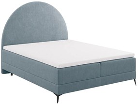 OnaDnes -20% Světle modrá čalouněná dvoulůžková postel boxspring Cosmopolitan Design Sunrise 180 x 200 cm