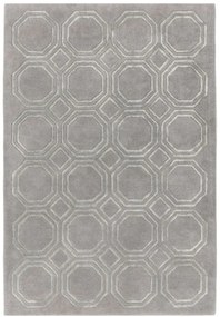 Šedý  koberec Rapun Octagon Silver Rozměry: 160x230 cm