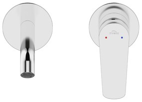 Invena Alonia, umyvadlová baterie pod omítku s I-box montážním systémem, chromová, INV-BP-70-U01-V