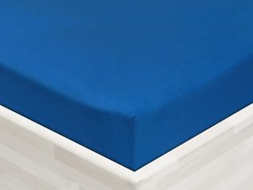 Jersey napínací prostěradlo JR-016 Modré 90 x 220 - výška 20 cm