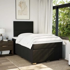 Box spring postel s matrací černá 120x200 cm textil 3291630