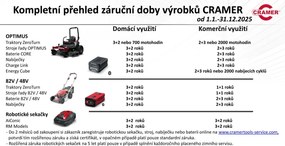 CRAMER ZRT OPTIMUS ZTC132R - akumulátorový zahradní rider (bez akumulátorů a nabíejčky)
