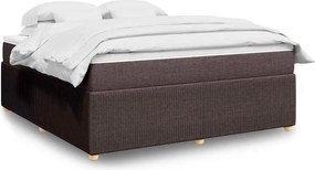 Box spring postel s matrací tmavě hnědá 180x200 cm textil 3285591