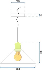 Toolight Porto, stropní svítidlo 1xE27 APP016-1CP, černá, OSW-00204