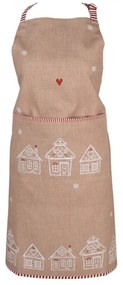 Bavlněná kuchyňská zástěra s motivem perníkových domečků Gingerbread Bliss – 70x85 cm