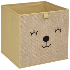 Atmosphera for Kids Úložný box na hračky juta se zvířátkem 29x29x29 cm