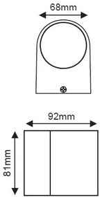 ACA Lighting Zahradní nástěnné LED svítidlo DASA 4W/230V/3000K/230Lm/40°/IP54, matně bílé