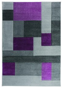 Šedo-fialový koberec Flair Rugs Cosmos Purple, 80 x 150 cm