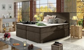 Postel Boxspring Divalia 200x180, hnědá (látka - bd 04)