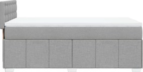 Box spring postel s matrací světle šedá 80 x 200 cm textil 3286909