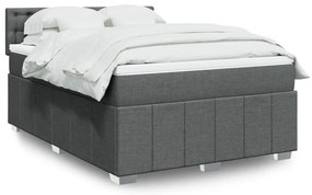Box spring postel s matrací tmavě šedá 160x200 cm textil 3289434