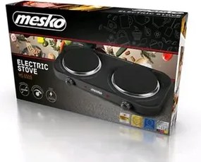 Mesko MS6509 černá / Elektrický dvouplotýnkový vařič / 2000W / průměr