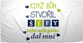 Sablio Ručník Když Bůh stvořil šéfy - 30x50 cm